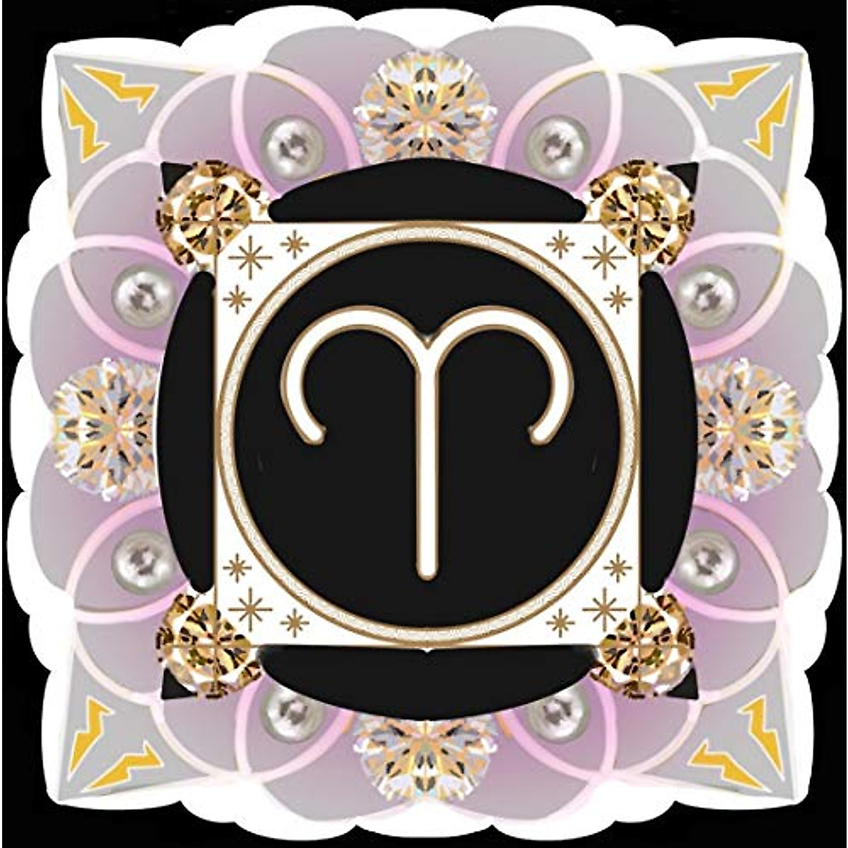 Aries Candle,Aries Gift, Zodiac Candle, Astrology Gift, Handmade Candle with Crystals, Rose Petals, Lavender Buds (8 oz)