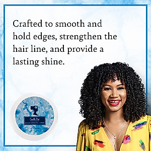 Camille Rose Black Castor Oil & Chebe Edge Control | 2 oz | Strengthening and Smoothing Gel for Hair Shine and Sculpting