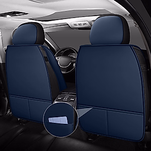 LINGVIDO Faux Leather Seat Covers for Cars - Full Set of Automotive Seat Covers for Front and Back Seats, Truck Seat Covers, and More