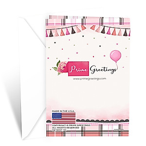 Prime Greetings Granddaughter Birthday Card, Made in America, Eco-Friendly, Thick Card Stock with Premium Envelope 5in x 7.75in, Packaged in Protective Mailer