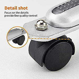 MYOYAY 2 Packs Room Divider Screen Holder,Thickened Aluminum Alloy Room Divider Feet Movable Wheel Privacy Screen Protector Holder for Bedroom Bathroom Office(Silver)