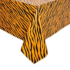 Animal Print Tablecloths for Jungle Safari Birthday Party (54x108 in, 4 Pack)