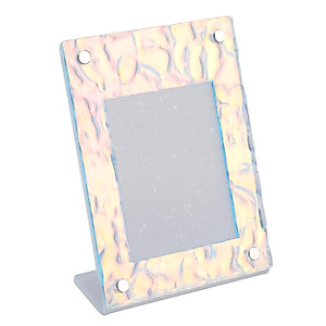 Desktop Picture Frame, Picture Frame Stable Placement Personalized Clear Acrylic Simple Cleaning for Home (Dazzling Color (Stone Head Pattern))