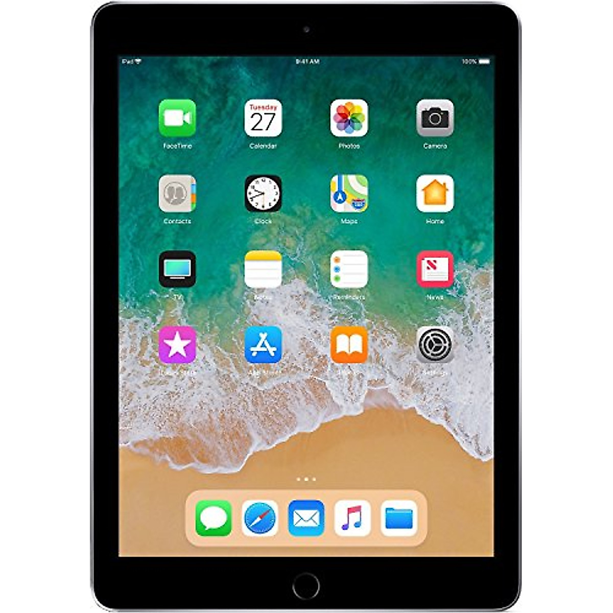 2018 Apple iPad 6th Gen (9.7- inch, Wi-Fi, 128GB)- Space gray (Renewed)