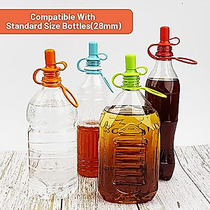 Silicone Baby Water Bottle Cap, Bottles Top Spout Adapter Replacement for 28mm Standard Water Bottles, for Kids and Adults, Protects Kids Mouth - BPA Free - 4 Pack