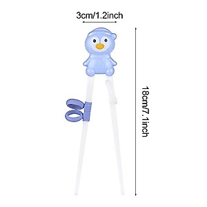 Learning Chopsticks Cartoon Training Tableware Kids Baby Eating Helper(type 1,yellow)