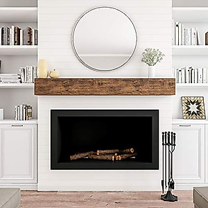 Lavish Home 80-FPTS-1 5 Piece Set-Heavy Duty Essential Tools for Fireplaces, Fire Pits Includes Tongs, Shovel, Broom, Poker, and Base Stand, Black