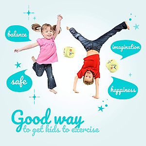 Skywin-Exercise Dice, Fun 1 Pack Workout Dice for Kids Solo or Group Classes, 6-Sided Foam Fitness Dice for Home, Classroom and Physical Education Learning