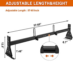 Universal Van Ladder Roof Racks, 3 Bars, Adjustable Matte Coating Van Rack with Ladder Stoppers, Fit Chevy Express Fullsize Van 1996-Up,Suitable for Vans with Rain Gutter,800LB Load-capacity