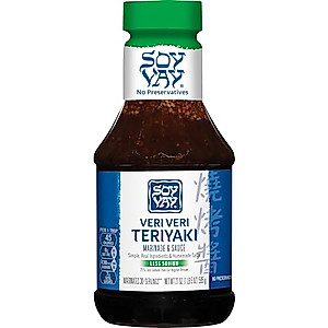 Soy Vay Veri Veri Teriyaki Less Sodium Marinade and Sauce, 21 Ounce Bottle (Package May Vary)