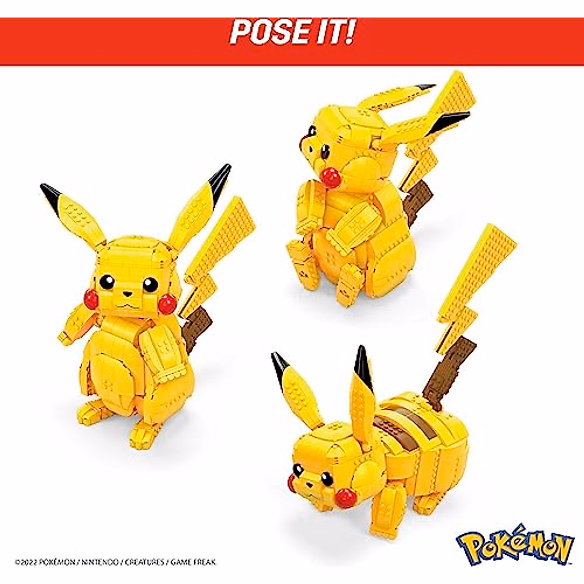 MEGA Pokémon Action Figure Building Toy Set for Kids, Jumbo Pikachu with 806 Pieces, 12 Inches Tall, Age 8+ Years Old Gift Idea (Amazon Exclusive)