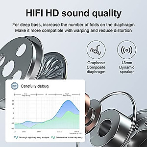 Hoseili 2023new editionBluetooth Headphones.Bluetooth 5.2 Wireless Earphones in-Ear，LED Power Display IPX7 Waterproof Band Microphone Touch Control Portable Charging Case for iOS Android PC. YJA3