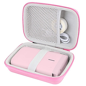 Baval Hard Carrying Case Replacement for Label Maker Machine NiiMbot D11 D110 Portable Wireless Bluetooth Label Printer (Pink)