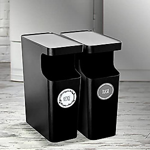 BabyPop! Recycle Trash Can Combo, Recycle Magnet for Trash Can, Garbage Recycle Bin Combo, Trash Recycle Bin Combo, Farmhouse Rustic Design