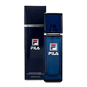 FILA Eau de Toilette for Men - Cool, Clean, Refreshing - A Classic Cologne For Men - Extra Strength, Long Lasting Scent Payoff - Trendy, Rectangular, Streamlined, Portable Bottle Design - 3.4 oz