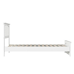 AFI, Becket Twin XL Solid Wood Low Profile Platform Bed with Matching Footboard, White