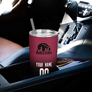 Custom Car Tumbler,Tumblers Stainless Steel 20.8oz,Personalized Football Cup,Sports Travel Coffee Mug,Customized Presents Gifts for Mother's Day Friends Fan Players Coach Lovers,Custom Number and Name