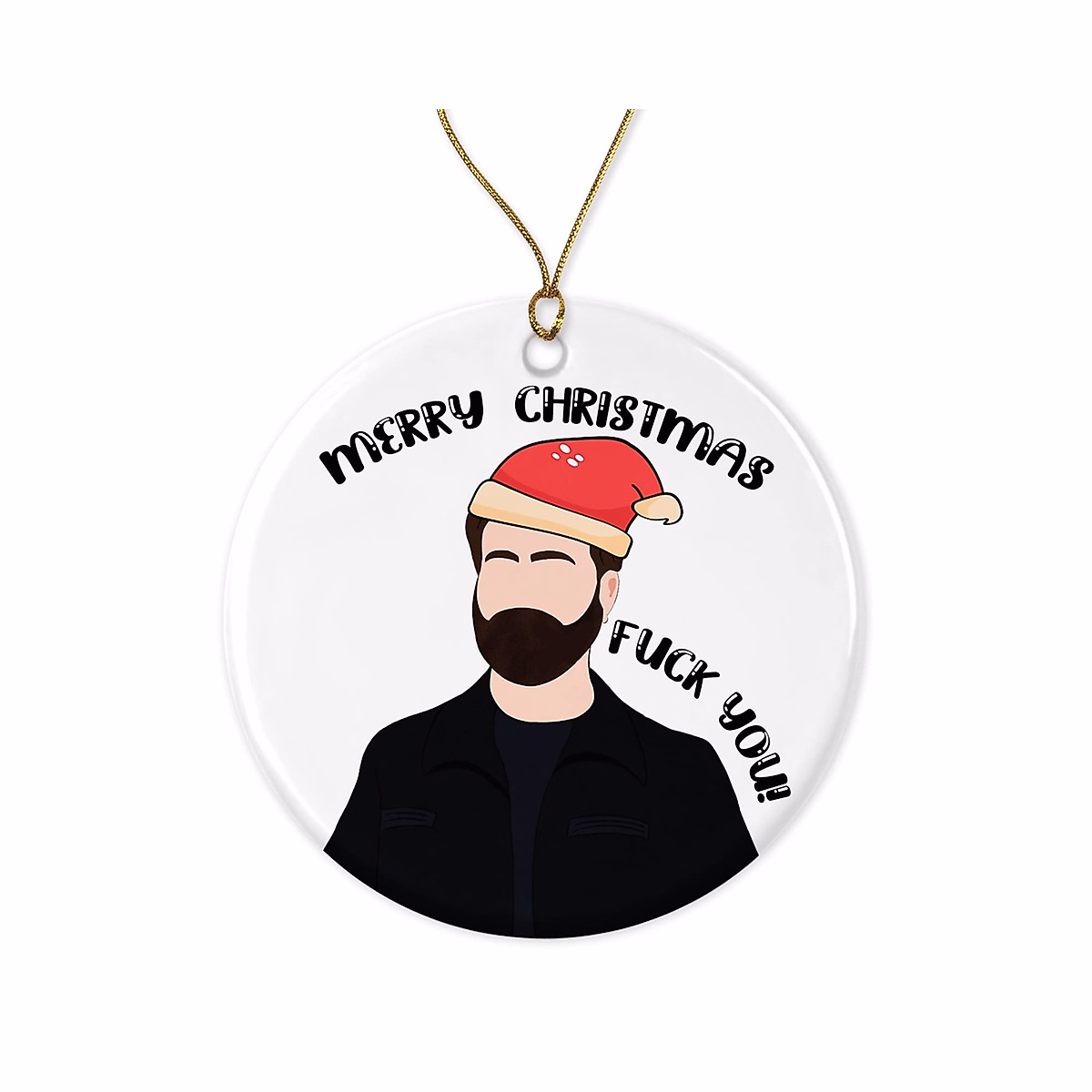 MT Gifts Roy Ornament - Christmas Ornament - Ted Lasso Ornaments - Christmas Tree Decor Ted Lasso Inspired Ornaments Printed on Both Sides, White
