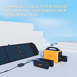 Runhood Solar Panel SERI 100, 100W Portable Generator Panel for Rallye Series, Store Energy with EB324 Battery, MC4 Output Perfect for Runhood Power Station Loop for Outdoor/Off-Grid/Emergency