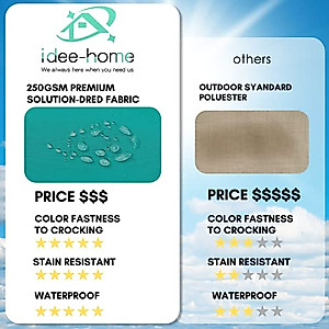 idee-home Chaise Lounge Cushions Outdoor Furniture, Patio Cushions Lounge Outside Chair Cushions Weather Resistant Lounge Chair Cushion Outdoor Cushions for Lawn Pool Cushions 72in.L x 21in.W x 3in.D