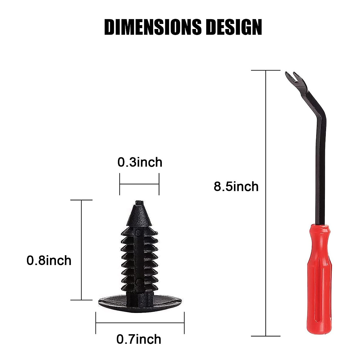 100 Pcs Plastic Fastener Push Pins Universal Fit Electric/Gas Yamaha Golf Cart X-Mas Club Cart EZGO TXT RXV Tree Rivets Clips Replace# 1010434, 16816-G1, 16816-G2, 10-9150-NS, 90269-06028