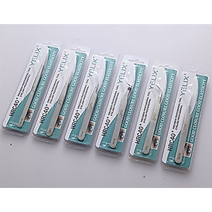 Yelix Cosmetic Stainless Steel Tweezers for Eyelash Extension Precision Makeup Tools for Eyelash Grafting Set 5B-SA