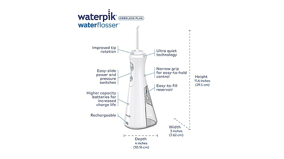 Waterpik Cordless Water Flosser WP-450 for Oral Health | Travel & Home