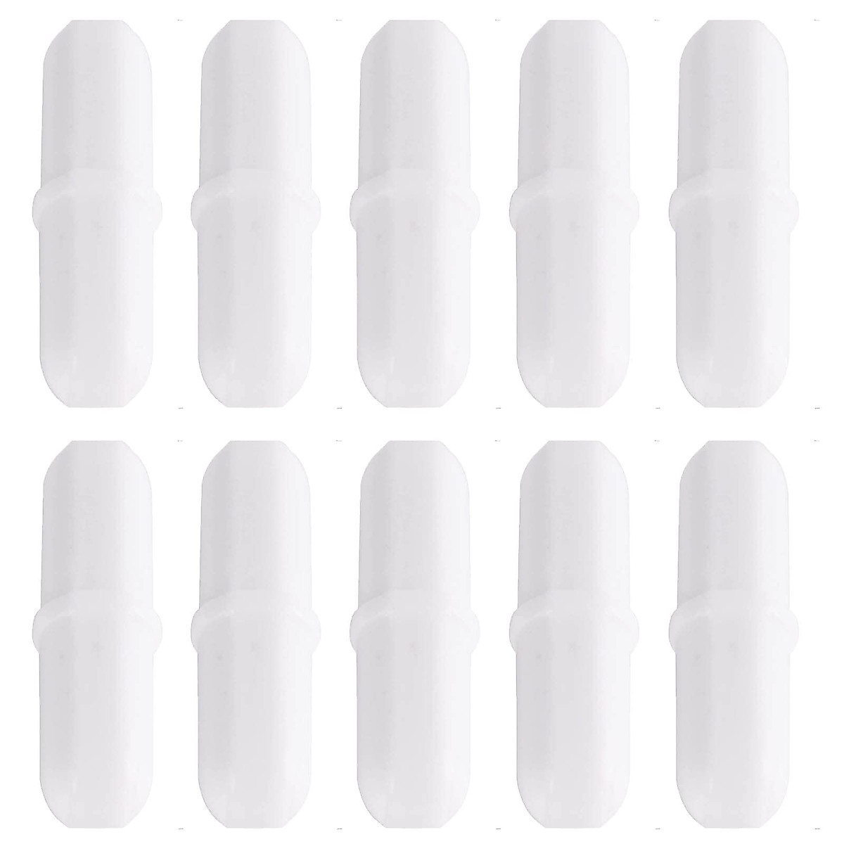 joaoxoko Magnetic Stir Bars,10 Pcs PTFE Magnetic Stirrer Mixer Stir Bar, 20 mm/ 0.8 Inch White Laboratory Stirrer Mixer Bar (10)