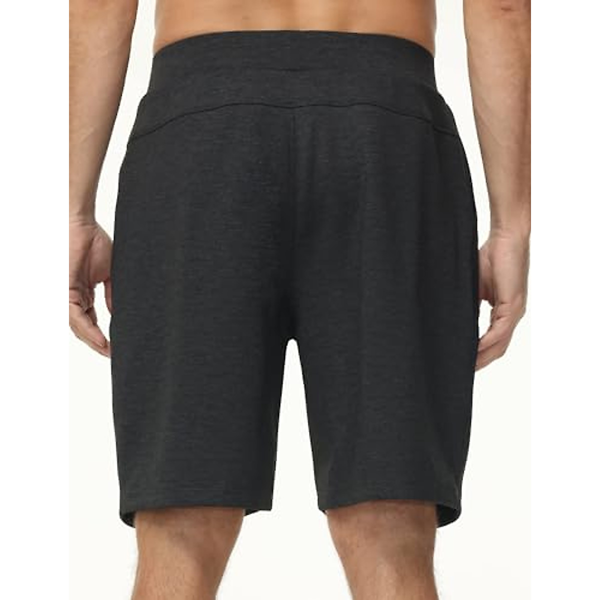 THE GYM PEOPLE Men's Workout Shorts Drawstring Athletic Loose Fit Lounge Sweat Shorts with Pockets Dark Heather Grey