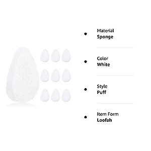 IMPRESA 10 Pack Facial Sponge for Daily Deep Cleansing and Regular Exfoliating - Regular Buff Style Exfoliating Pads Puf for Removing Dead Skin, Dirt & Makeup - Normal to Oily - Made in The USA