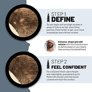 VOID Homme Beard Filling Pen Kit (Dark Brown, Set of 5) Beard Filler Pencil & Mens Beard Pen with Beard Brush, VOID Beard Filler Kit for Instant Beard Filling, Waterproof 48Hr VOID Beard Pen Kit