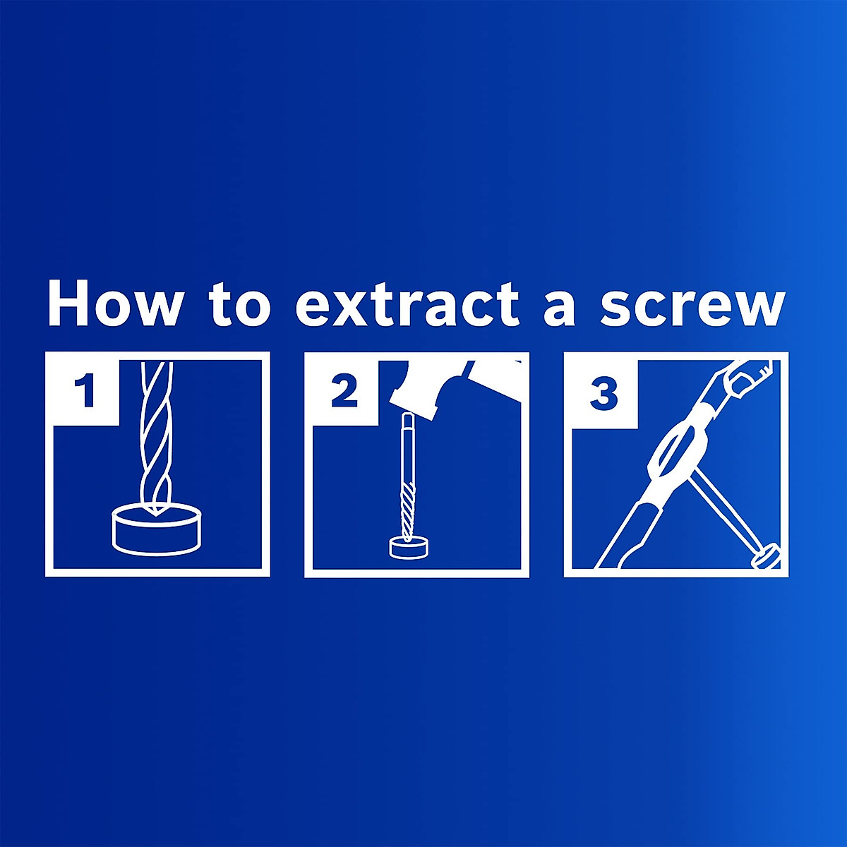 BOSCH BSPE6D 12-Piece Assorted Set Spiral Flute High-Carbon Steel Screw Extractor & Black Oxide Drill Bits Ideal for Removing Stripped Screws, Bolts, Fasteners