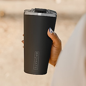 BrüMate Imperial Pint - 20oz 100% Leak-Proof Insulated Tumbler with Lid - Double Wall Vacuum Stainless Steel - Shatterproof - Travel & Camping Tumbler for Beer, Cocktails, Coffee & Tea (Matte Gray)