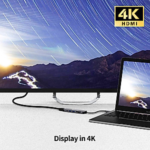 USB C Hub Multiport Adapter - KEYMOX 6 in 1 USB C Dongle with 2 USB-A, 100W PD Charging, 4K HDMI, SD/TF Card Reader Compatible with MacBook Pro/Air, iPad Pro and USB-C Devices