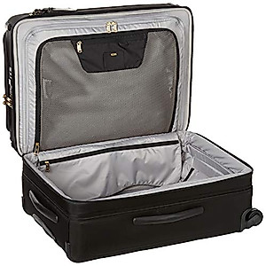 TUMI Alpha Short Trip Expandable 4-Wheeled Packing Case - Roller Bag for Short Trips & Weekend Getaways - Carry-On Luggage with 4 Spinner Wheels - Travel Suitcase for Men & Women - Black/Gold