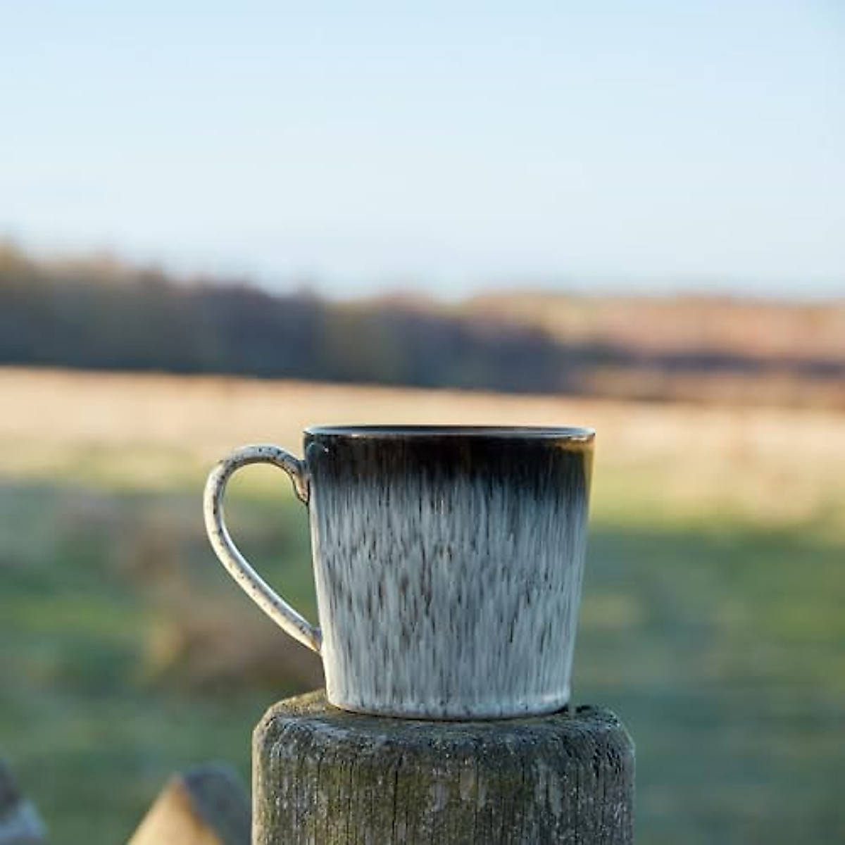 Denby Halo Heritage Mug Set of 2, Black, Grey, 199048280, 390 milliliters