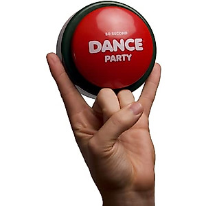 30 Second Dance Party - The Holiday Button | Dance Party Button with Music | Gag Gifts | Office Toys, Stocking Stuffer