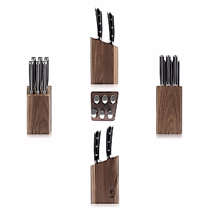 Cangshan TS Series 1022261 Swedish 14C28N Steel Forged 6-Piece Steak Knife Block Set, Walnut