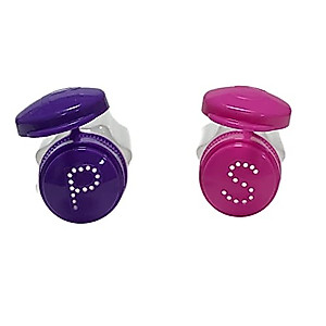Azi 2pc NO SPILL Mini Camping Salt & Pepper Shakers - To Go Salt Shaker for Picnic Work Lunch Box Travel RV Outdoors Hunting Fishing (1.18 oz each) - Tight Seal - BPA FREE