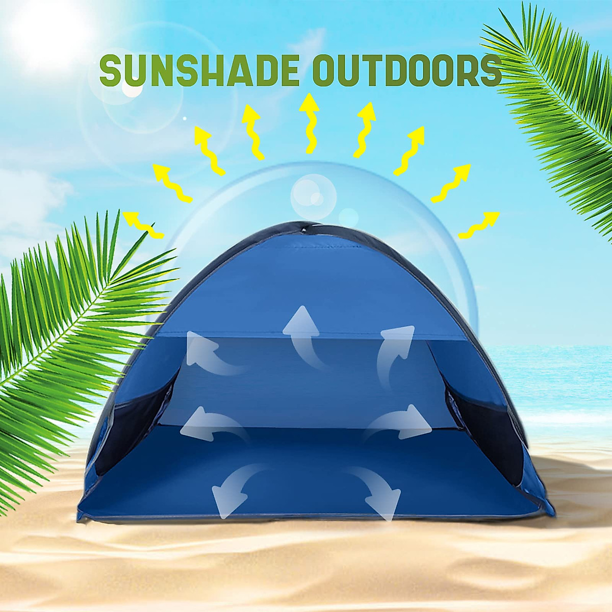Mini Head Pop Up Tent Beach Sun Shelter Rabbit Tent House Bunny Teepee Bed Portable Sun Shade Canopy Windproof Sand Proof with Mobile Phone Stand,Mini Tent for Pets Small Pop Up Dog Tent