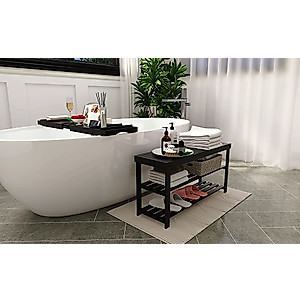 Wonder Comfort Bamboo Rack 3 Tier Shelf Organizer Stand Shoe Shelving Cabinet Bench Holder, Storage Units for Hallway Living Room Bedroom Corridor Sturdy, Brown