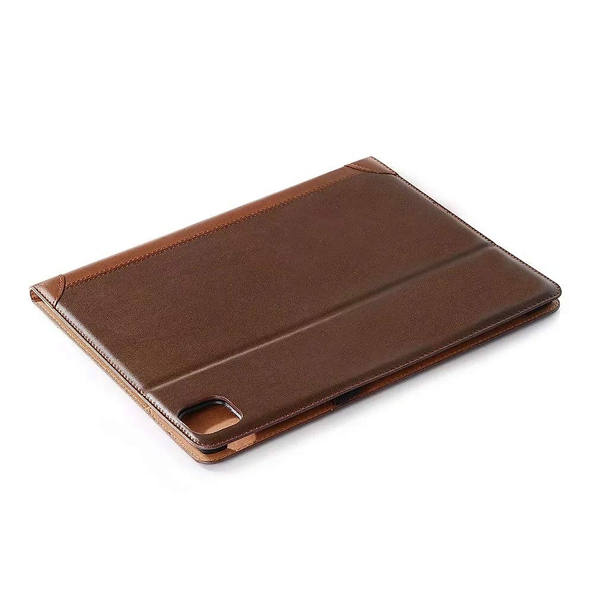 iPad Air-6 (13'') Case, iPad Pro-3 4 5 6 (12.9'') Case with Pen Holder, DMaos Business Vintage Book Synthetic Leather Stand Folio Smart Cover - Brown