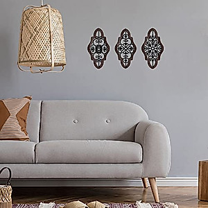 Blulu 3 Pieces Thicken Rustic Wall Decor Farmhouse Wall Art Decor Wood Hanging Decoration for Living Room Bedroom Home Indoor Outdoor Office(Stylish Style)