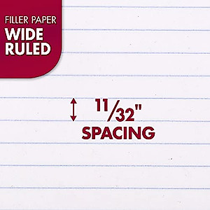 Mead Loose Leaf Paper, 3 Pack, Notebook Paper, Wide Ruled Filler Paper, Standard, 8 x 10.5, 200 Sheets per Pack (73183)