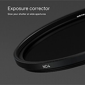Urth 49mm ND4 (2 Stop) Lens Filter (Plus+) — 20-Layer Nano-Coated, Ultra-Slim Neutral Density Camera Lens Exposure Filter