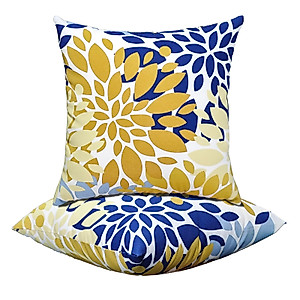 XXPILOS Outdoor Pillow Covers, Outdoor Lumbar Pillow Covers Outdoor Pillows Case 2PCS Waterproof Outdoor Pillow Covers 18x18 Inch Home Decor for Furniture Patio Couch Bed Sofa Bedroom