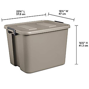 Sterilite 20 Gal. Latch Totes, 6 Pack, Hazelwood, 6
