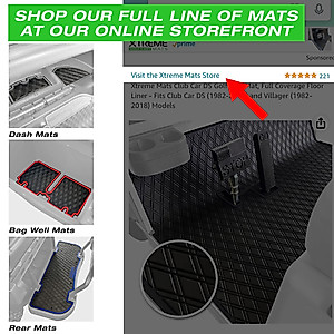 Xtreme Mats Golf Cart Floor Mat Compatible with Yamaha Drive2, Full Coverage Golf Cart Floor Liner Mat - Fits Yamaha Drive2 Models Only (2017-2023) & UMAX Rally 4x4 - All Black