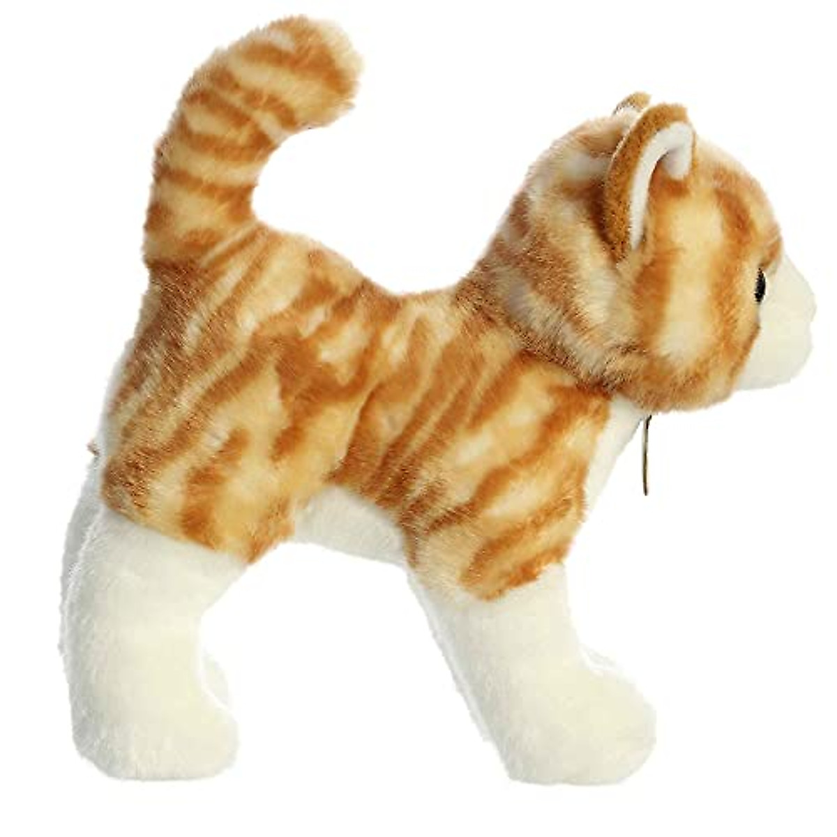 Aurora® Realistic Miyoni® Orange Tabby Cat Stuffed Animal - Lifelike Detail - Cherished Companionship - Orange 10 Inches