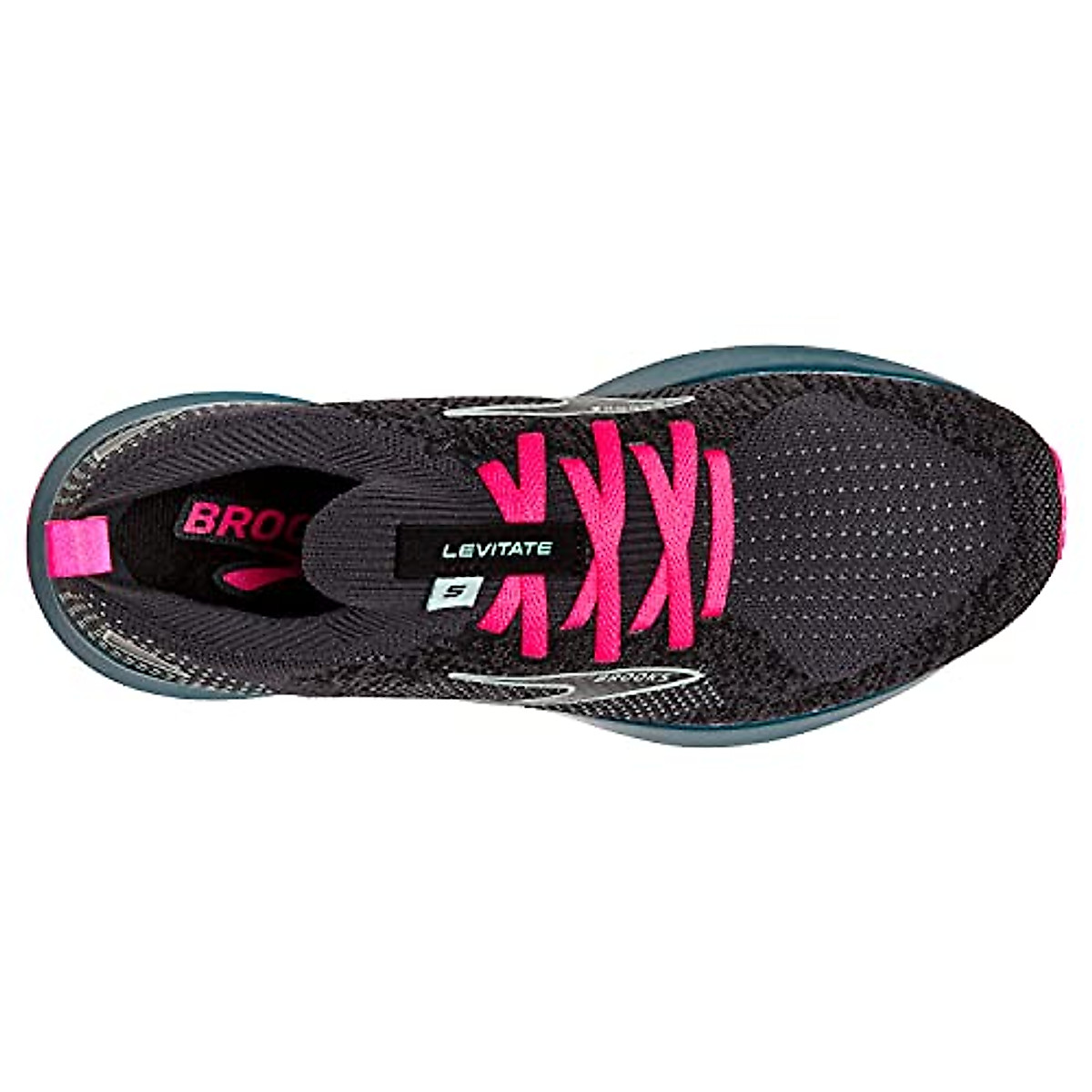 Brooks Women’s Levitate StealthFit 5 Neutral Running Shoe - Black/Blue/Pink - 8.5